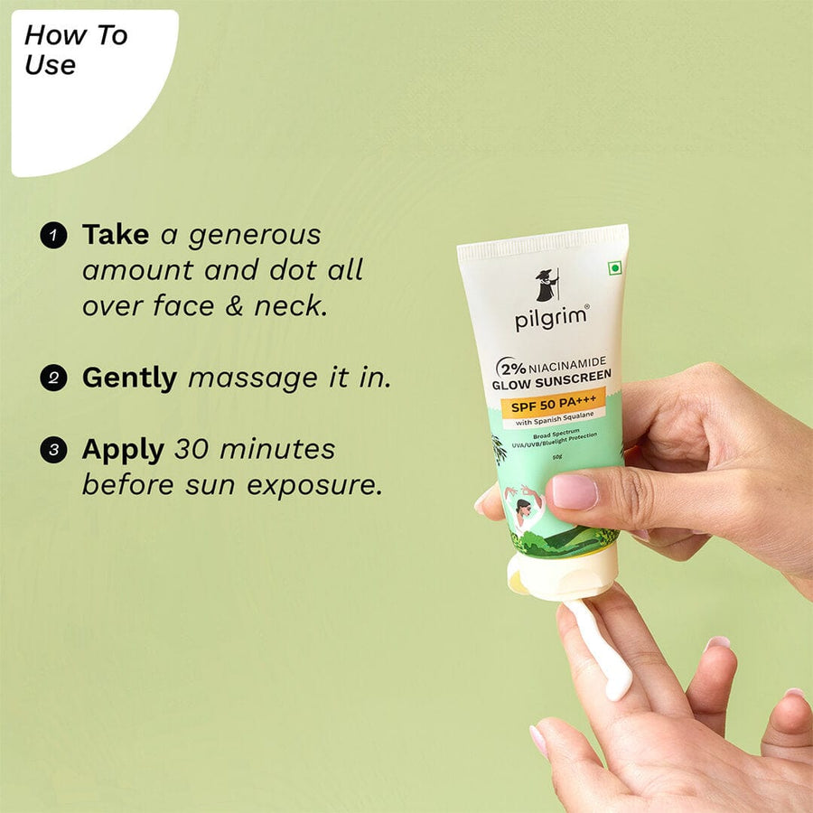 Buy 2% Niacinamide Glow Sunscreen SPF 50 Pa+++ Online