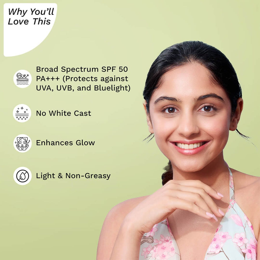 Buy 2% Niacinamide Glow Sunscreen SPF 50 Pa+++ Online