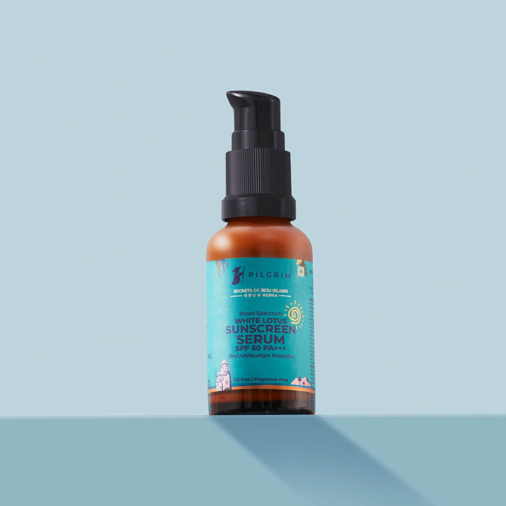 White Lotus Sunscreen Serum SPF 50 PA+++ for Sun Protection | Pilgrim