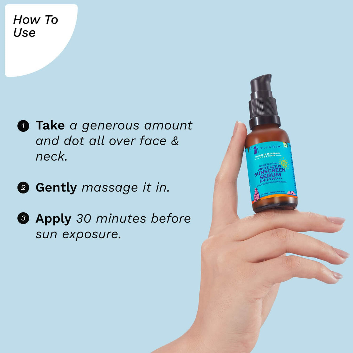 Buy White Lotus Sunscreen Serum SPF 30 PA+++ for Sun Protection