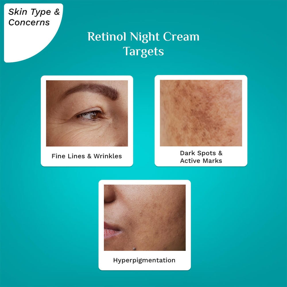 Buy Retinol Night Cream With Vitamin C & Hyaluronic Acid