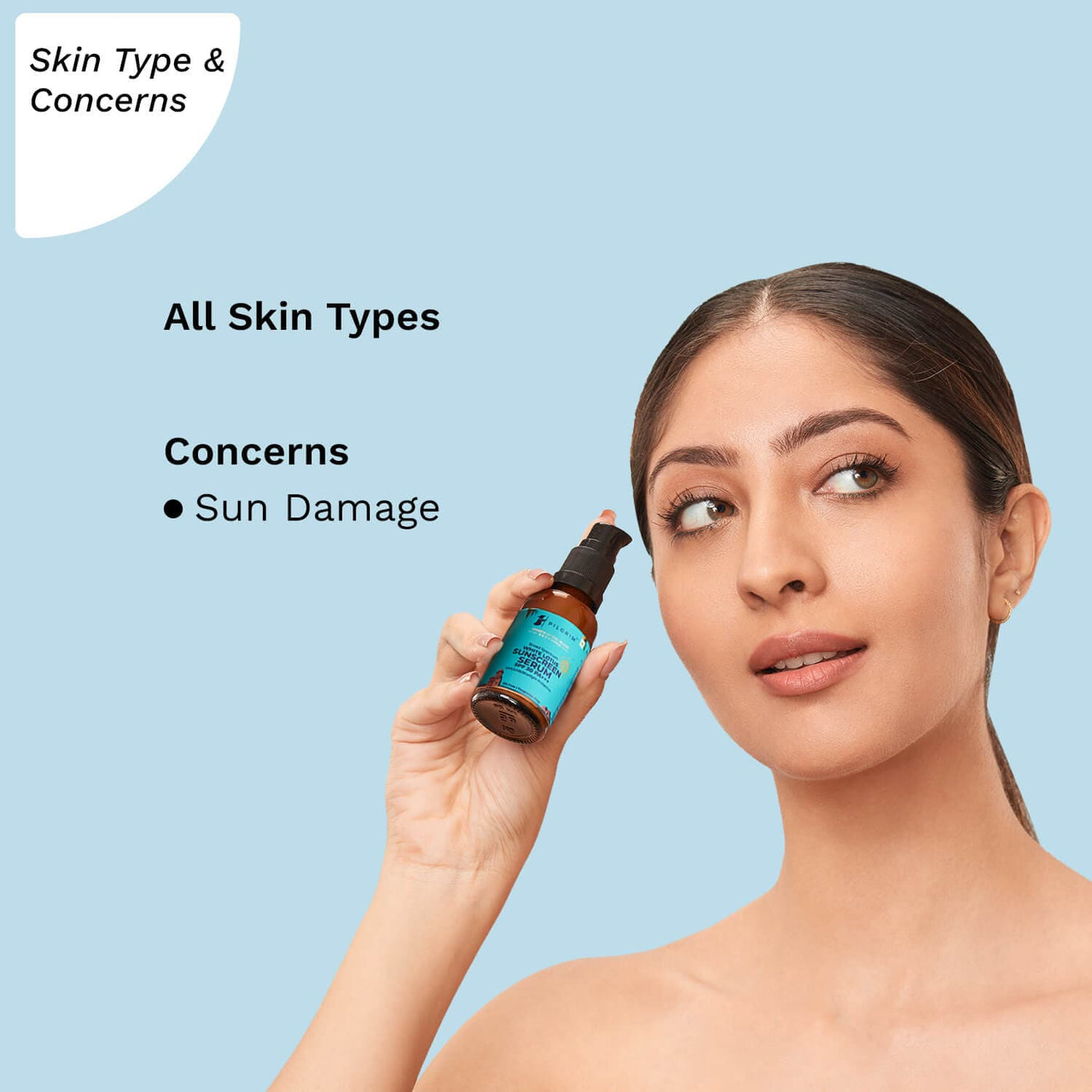 White Lotus Sunscreen Serum SPF 30 PA+++ for Sun Protection | Pilgrim